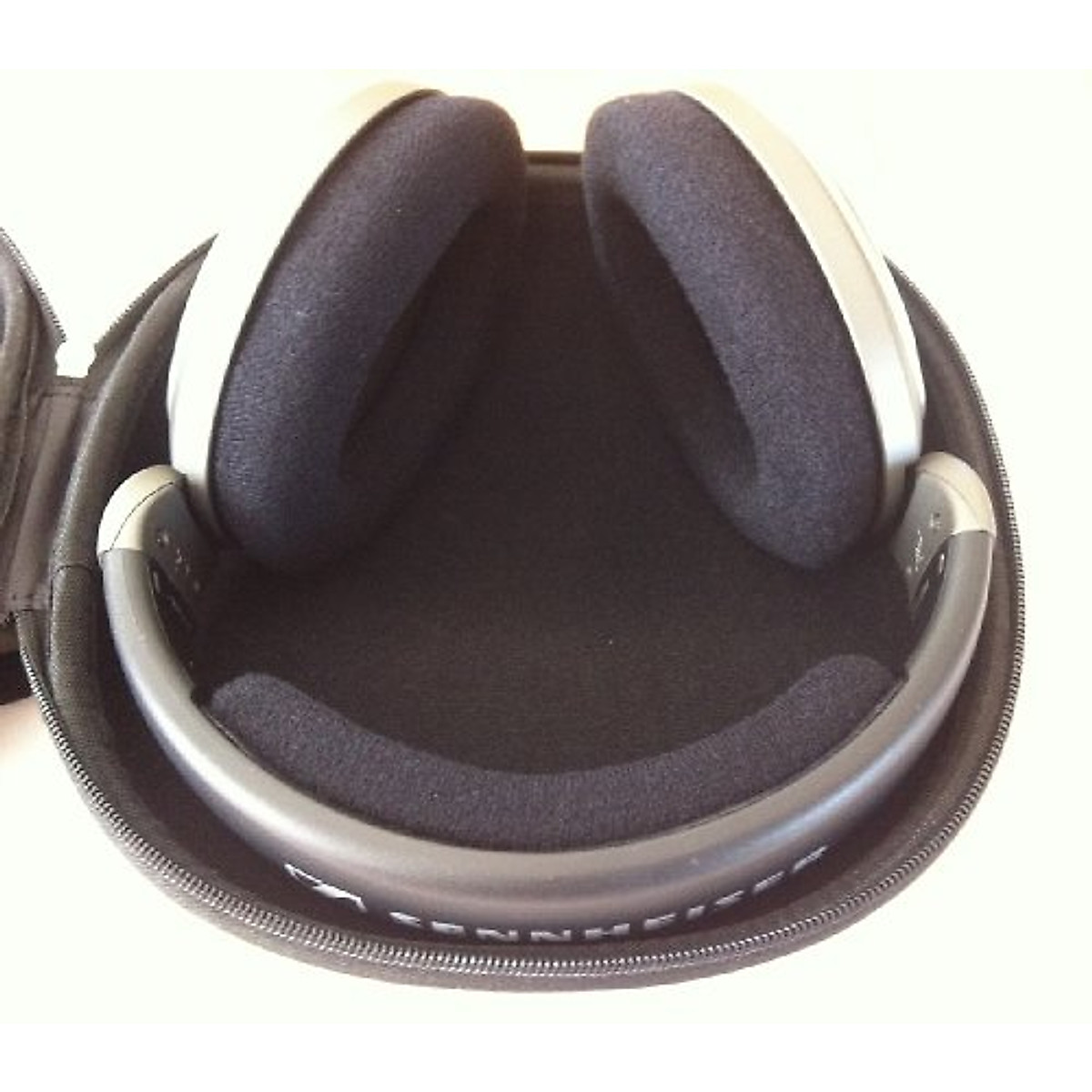 CASEBUDi Large Hard Headphone Case | Compatible with Sony, Sennheiser, Beats & More | Black Ballistic Nylon