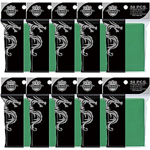500Ps Clear Card Sleeves for Trading Cards,Top Loader Fit for MTG and Yugioh Cards,Baseball,Football,Sport Cards(Green)