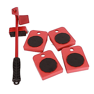 Set of 5 Furniture Mover with Wheels and Lifter, 200kg Bearing Load Capacity, Furniture Lift Mover Tool Set, Universal Move Tools Lifting Equipment for Sofa Table Cabinet