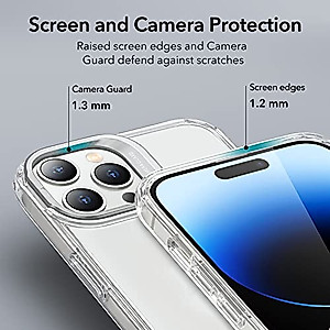 ESR Classic Kickstand Case Compatible with iPhone 14 Pro Max Case, Clear Case with Stand, Military-Grade Protection, Built-in Camera Ring Stand, Scratch-Resistant Acrylic Back, Clear
