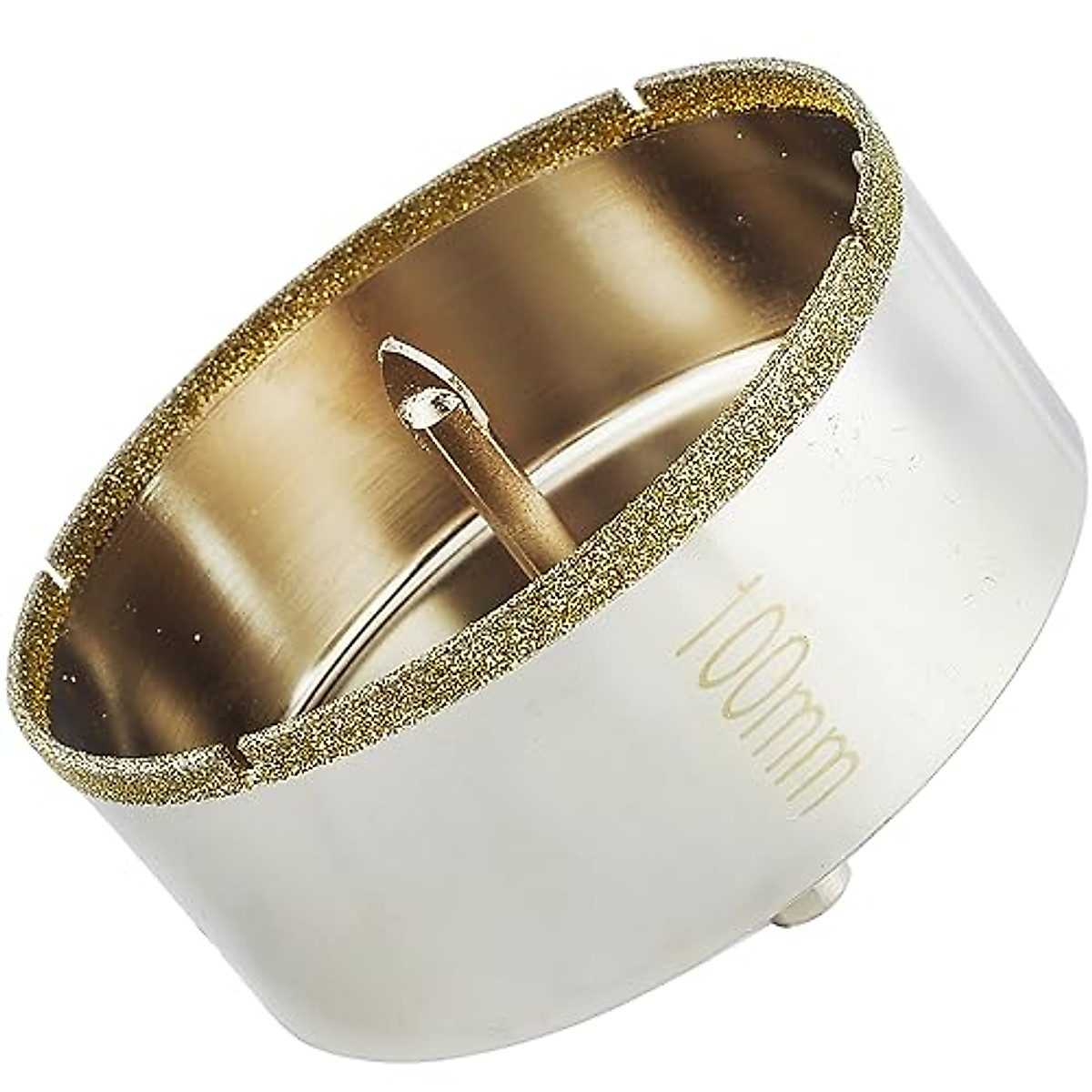 4 Inch (100mm) Diamond Hole Saw with Pilot Bit, DaduoRi 4" Tile Tip Coated Hole Saw with Guiding Drill Bit in The Center for Glass, Porcelain Tile,Ceramics, Marble and Granite