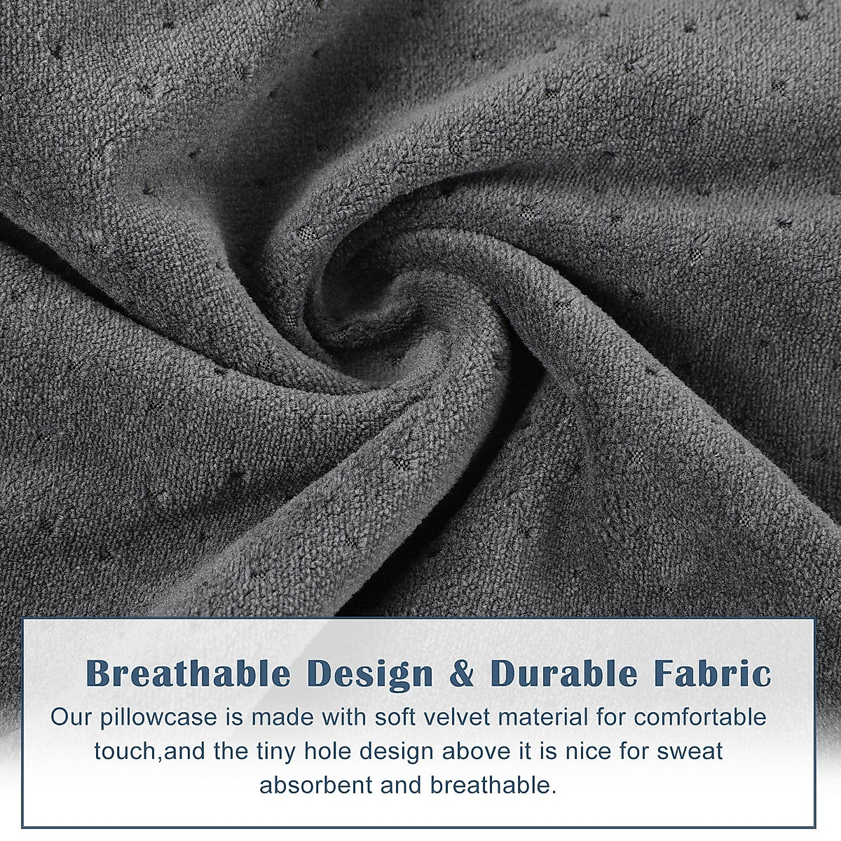 Remerry 2 Pcs 18 x 6 Inches Velvet Neck Roll Pillow Cover with Zipper, Soft Bolster Pillowcases for Cylindrical Pillow (Cover Only, Bolster Not Included)