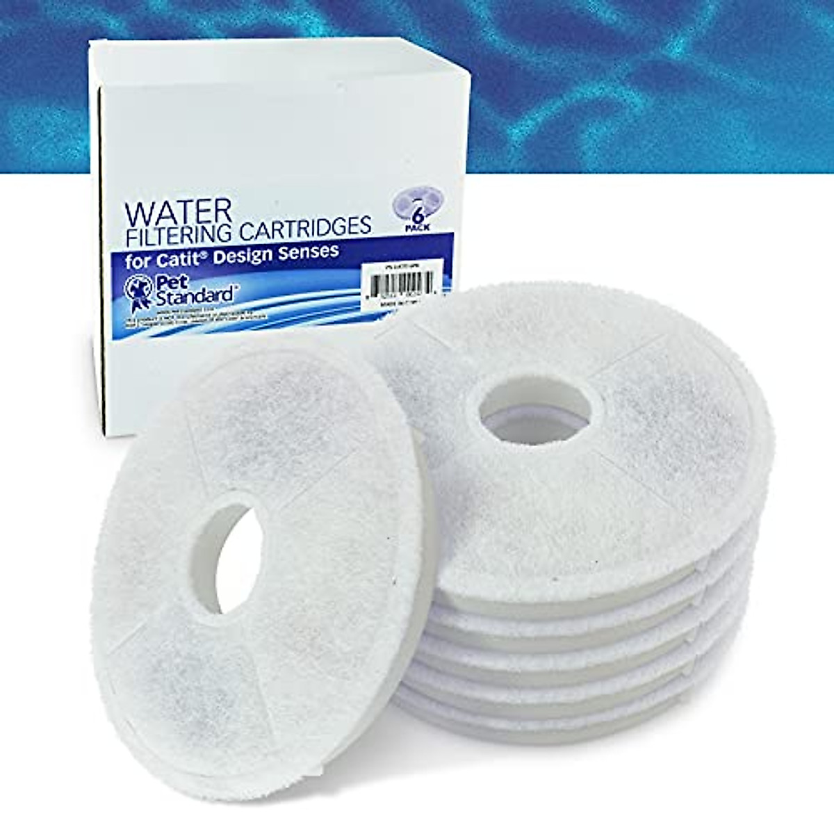 Filters for Catit Design Senses Fountains and Catit Flower Fountains, Pack of 6