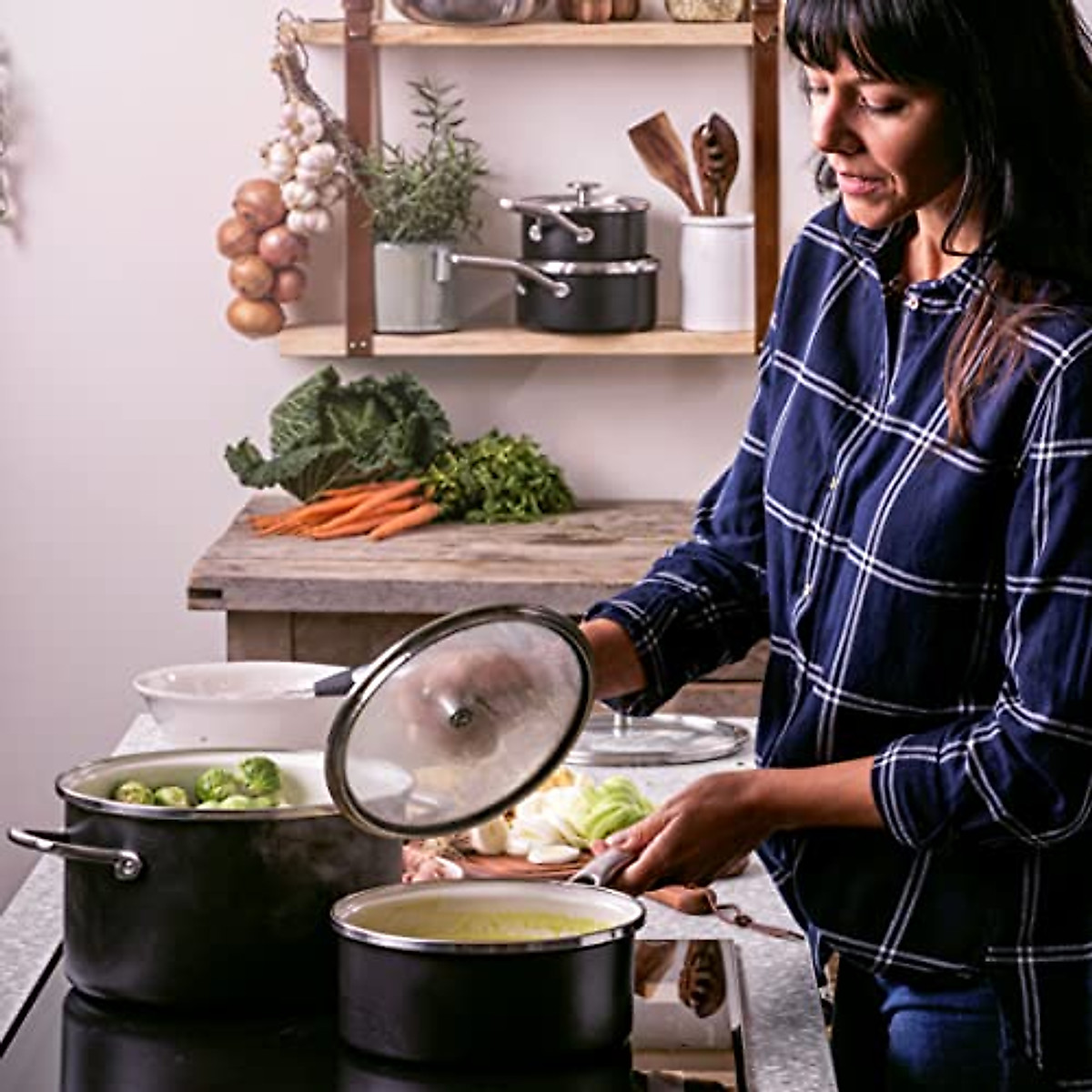 KitchenAid Steel Core Enamel 20 cm/3.7 Litre Casserole with Lid, German Engineered Enamel, Induction, Oven Safe, Matte Black