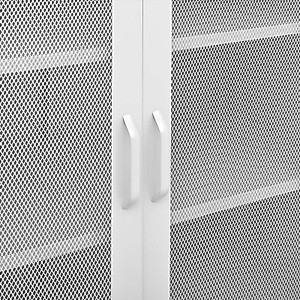 Mogou Storage Cabinet，Outdoor Kitchen Cabinets, Shoe Storage, Garden Patio Storage Cabinet Furniture Waterproof Tool Shed White 31.5"x13.8"x40" Steel