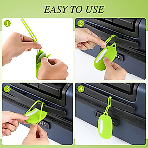 Sanwuta 24 Pieces Kids Luggage Tags Silicone Bag Tags for Backpacks Kids Backpack Tags with Name/ID/Address Card Suitcase Tags Identifiers Name Tags for Luggage