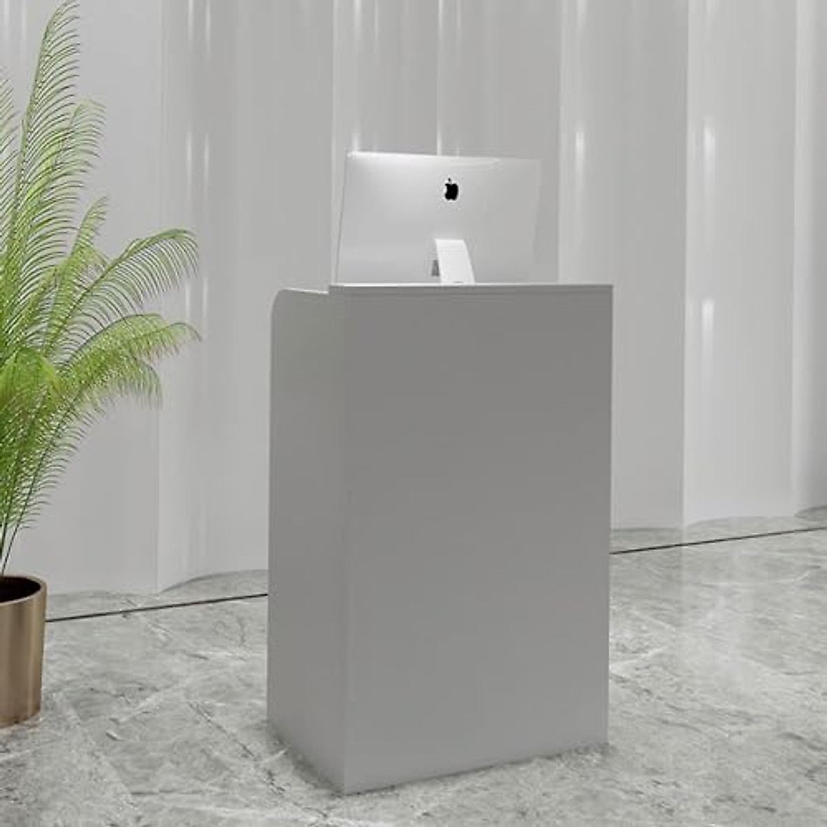 EESHHA Lectern Lightweight Lecterns Wooden Laptop Desk Podium Stand Small Conference Teacher Podiums Simple Floor Standing Standing Lectern, White