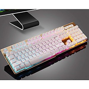 Backlit Keyboard,Wireless Fast-Charging Keyboard Suspended Keycap Illuminated Mechanical Feel Gaming Keyboard 104 Keys for Laptop Desktop PC (White)