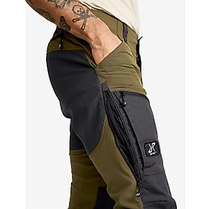 RevolutionRace Men’s RVRC GP Pro Pants, Durable and Ventilated Pants for All Outdoor Activities, Dark Olive, 2XL