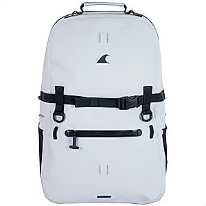 Breakwater Supply™ Fogland Waterproof Submersible Backpack with Laptop Sleeve & Airtight Zippers for Outdoors, Travel, Boating, Kayaking, Surfing, Floating Dry Bag, Unisex, TPU (Fog White, 25L)