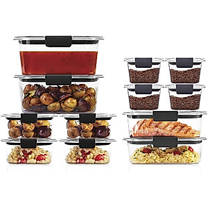 Rubbermaid Brilliance Glass and Plastic Food Storage Containers (30 Pieces)
