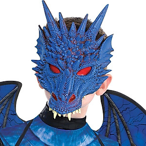 Amscan Deadly Dragon Costume for Boys, Includes Jumpsuit, Tail, and Mask, Medium