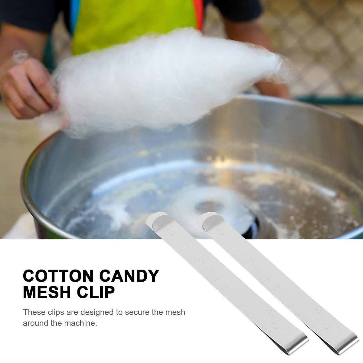 iplusmile 20 Piece Cotton Candy Mesh Clip Stabilizer Kit, Reusable Cotton Candy Machine Clip Supplies, Candy Making Accessories Compatible with Candy Floss Maker for Kitchen