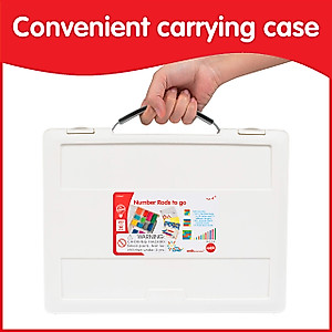 edxeducation Number Rods to Go - Hands-on Math Manipulative for Kids - Includes 231 Number Rods - 50 Double-Sided Activity Cards and Activity Book