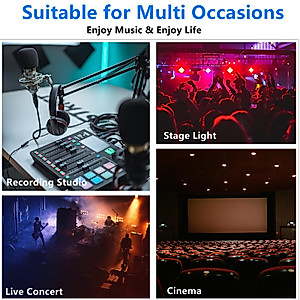 AQOOL XLR Cable 25ft 4 Pack, XLR Male to Female 3-Pin Microphone Cables, Premium Balanced Mic Cables XLR Speaker Cable 25 Feet