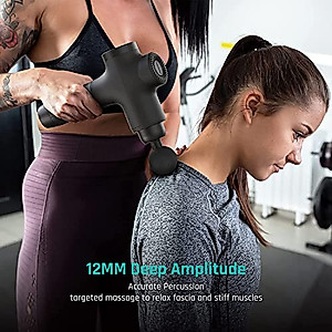 Mebak 3 Massage Gun Deep Tissue Massager for Pain Relief Neck Back Body Relaxation, Super Quiet Portable Electric Percussion Massage Black