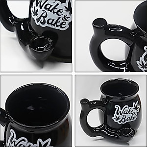 Myouth Wake Bake Coffee Mug 10.5oz/300ml Novelty Tea Cup for Father's Day and Birthday Party Gift