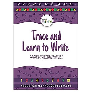 Bright Autism Trace and Learn to Write Workbook, Trace line, Shapes, Numbers and Letters workbook for Kids, Preschool Workbook, Pre-Writing, Pre-Reading