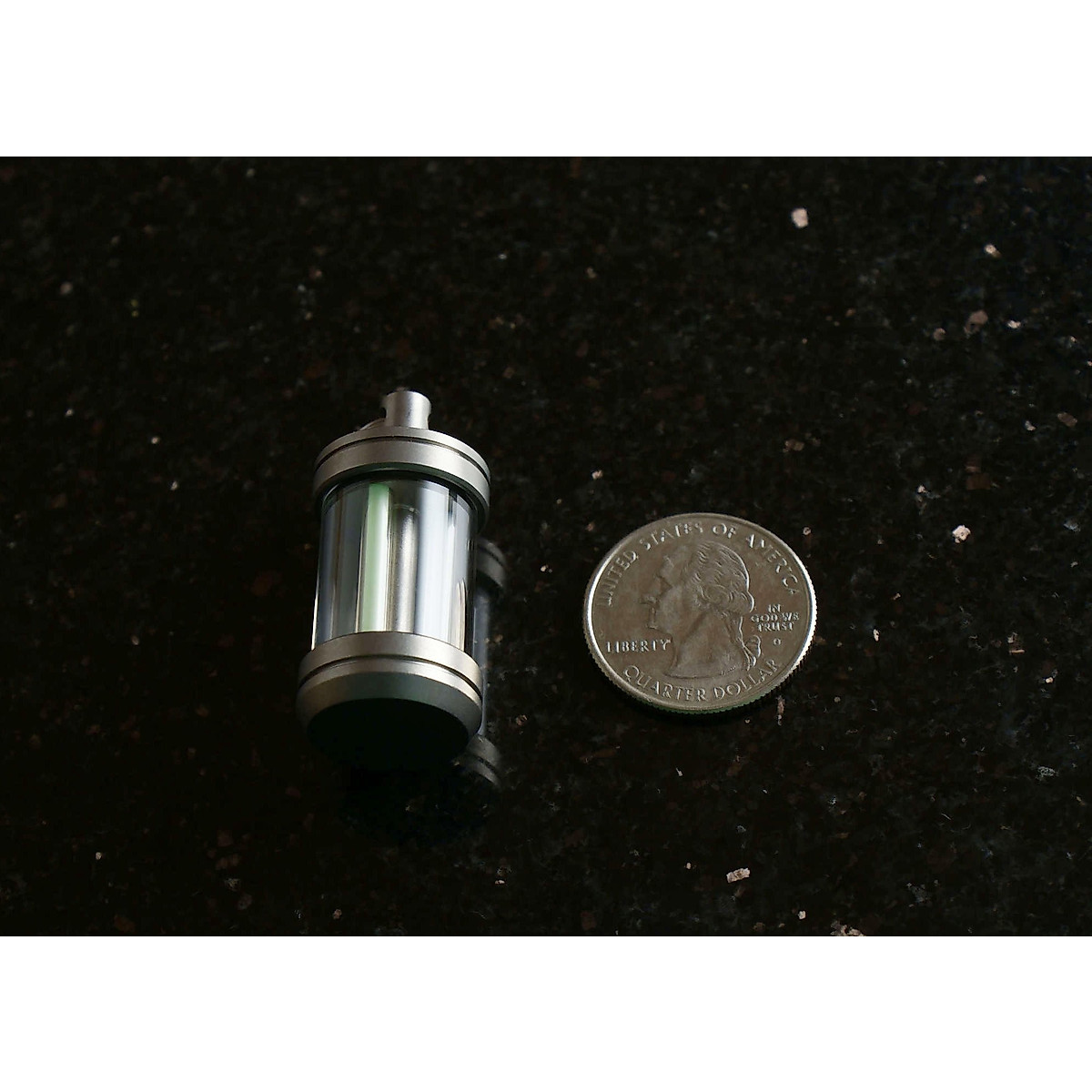 TEC-T323-3W Isotope Reactor Fob - Titanium Tritium Lantern - Accepts 3mm x 23mm Tritium Vials - Camping Accessories - Gifts for Men - Glow in the Dark Keychain Accessories - Survival Gear - Cool Stuff