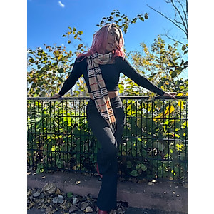 Classic Cashmere Feel Winter Scarf Super Soft Collection (CAMEL PLAID)