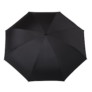 Totes InBrella - Reverse Close Umbrella with Invisible Water Repellent Coating - Auto Close, Inverted, Dripless, and Stormproof for Rainy Weather
