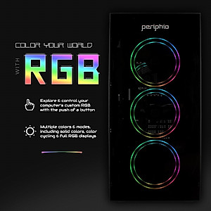 Periphio Hydra Prebuilt Gaming PC Computer - GeForce GT 1030 (2GB) Graphics | Intel Core i5-6500 (3.6GHz Turbo) | 1TB Solid State SSD | 16GB DDR4 RAM | Windows 10 Gaming Desktop | WiFi + BT (Renewed)