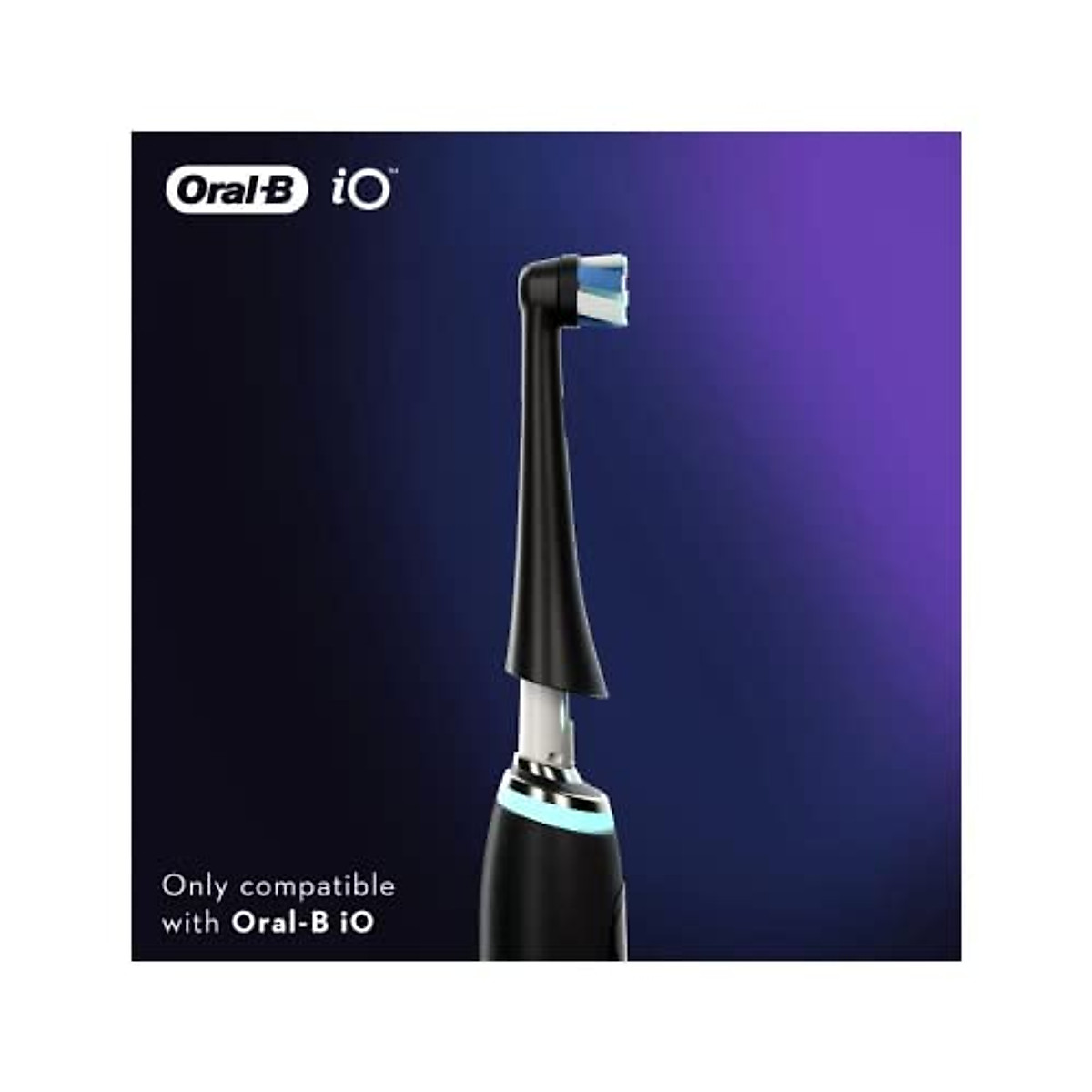 Oral-B iO Ultimate Clean Electric Toothbrush Head, Twisted & Angled Bristles for Deeper Plaque Removal, Pack of 4, Black