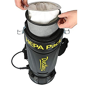 Dustless HEPA Back Pack Vacuum, Black