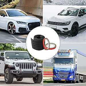 Car Rear Bumper Protector Guard, Universal Black Rubber Anti-Scratch Abrasion Resistant Trunk Door Entry Guards Accessory Trim Cover for SUV, Cars, Car Exterior Accessories (Black/40.9"x3.5")