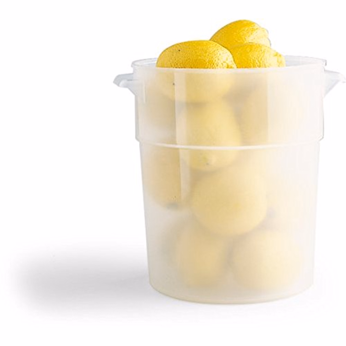 Carlisle FoodService Products Bain Marie Round Food Storage Container for Kitchens, Restaurants, Catering, Plastic, 8 Quarts, Clear