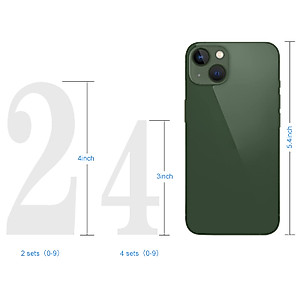 60 PCS White Mailbox Numbers, Vinyl Waterproof Stickers for Outside, Address on House, Big Mail BOX Number, 6 (3" x 4 sets, 4" x 2 set,0-9)