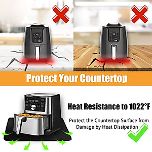 2PCS Heat Resistant Mat for Air Fryer,Deep Fryer,Oven,16x20in Hot Pads for Kitchen Counter Heat Protector,Under Coffee Maker Mats for Quartz Countertop Protector,Deep Fryer Coffee Machine Accessories