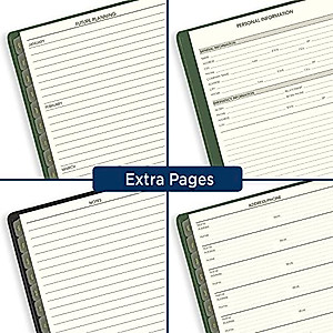 AT-A-GLANCE 2024 Weekly & Monthly Planner, Quarter-Hourly Appointment Book, 8-1/4" x 11", Large, Recycled, Monthly Tabs, Green (70950G6024)