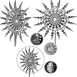 Kinetic Metal Wind Spinners - 3D Magic and Unique Wind Spinner for Outdoor Garden,Yard & Lawn Decration - 360° Dual Rotors Wind Mill with Modern Functionality