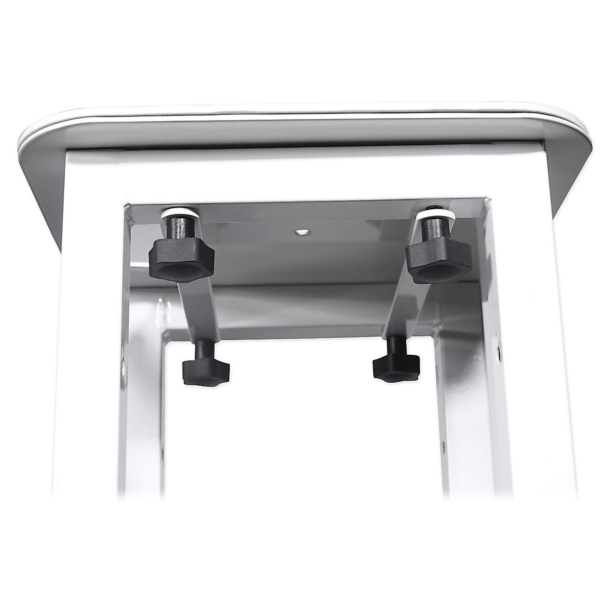 Rockville RTP82W Adjustable Totem Moving Head Light Stand+Scrim+Bag, 8 ft. white