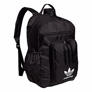 adidas Originals Originals National 3-Stripes 2.0 Backpack, Black/White, One Size