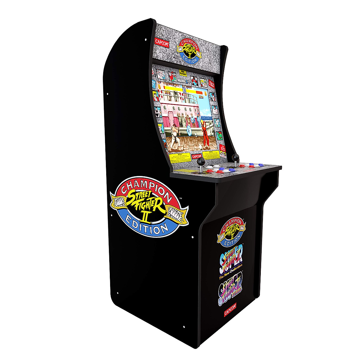 ARCADE1UP Street Fighter - Classic 3-in-1 Home Arcade, 4Ft