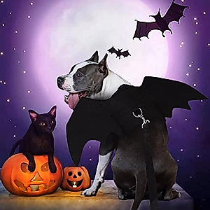 Strangefly Halloween Dog Bat Costume, Dog Bat Wings with Pet Leads, Funny Dog Cool Apparel Decoration, Dress Up Party Accessories for Cat Puppy Small Medium Large Dog Doggy Outfits (X-Large)