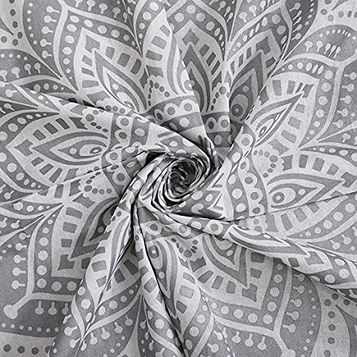 raajsee Glittering Silver Grey Tapestry Wall Hanging Mandala-Bohemian Room Decor-Indian Cotton Throw Hippie Tapestries -Queen Bedspread 82x92 inches