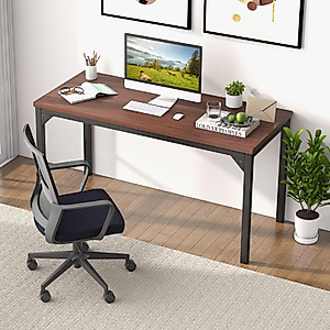 Tangkula Conference Table Set of 4, Rectangular Meeting Room Table with Large Tabletop & Heavy-Duty Metal Frame, Multifunctional Computer Desk for Home, Office, Conference Room