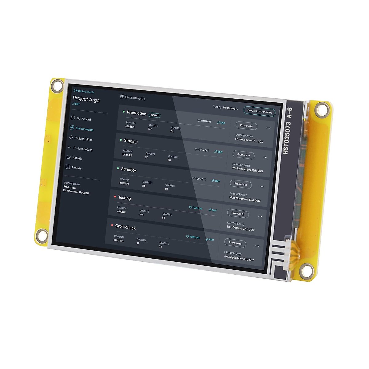 Nextion 3.5″ HMI Display Discovery Series NX4832F035 Resistive LCD-TFT Touch Screen 480×320, Nextion Display with Free Nextion Editor Software, Suitable for Medical Device, Racing Dashboard, etc.