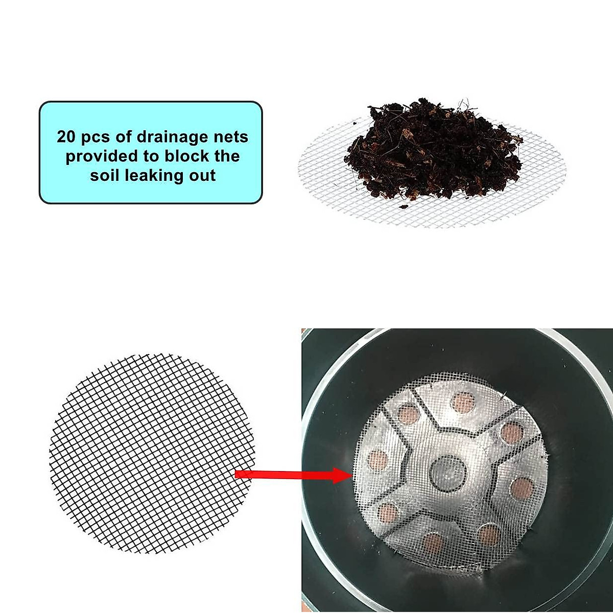 DAPERCI inches Nursery Pot Plant Grow Sturdy Flower pots in Bulk Price 20P Green