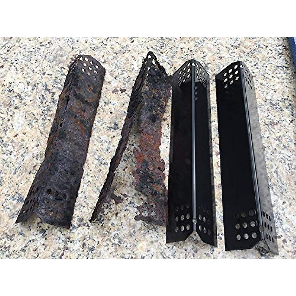 Replacement Parts for Nexgrill 720-0896B 720-0896C 720-0882A Grills, 6 Pack Stainless Steel Burner Tubes, Heat Plate Shields Flame Tamers Replacement for Nexgrill 720-0896, 720-0896C Gas Grills