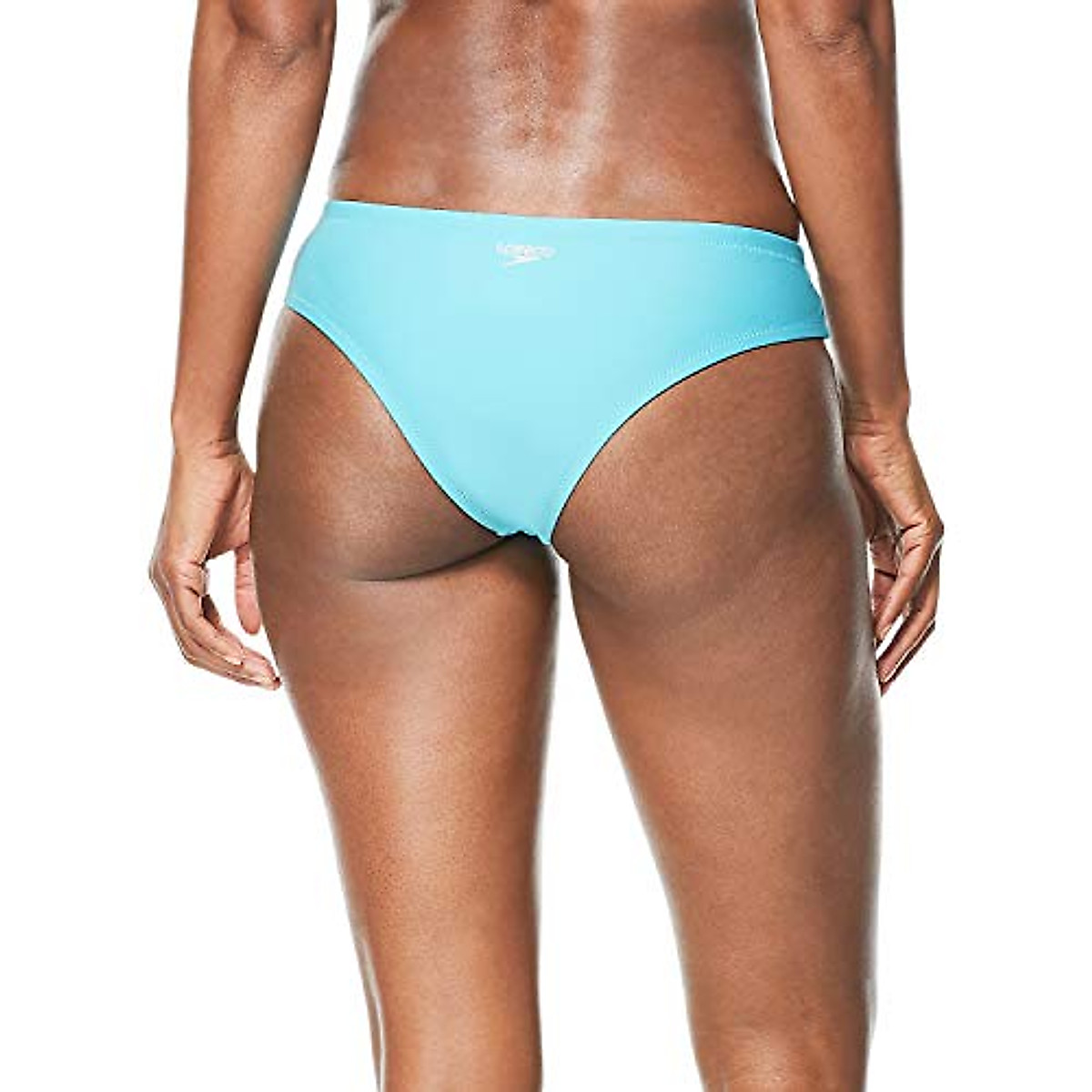 Speedo Women's Standard Swimsuit Bottom Bikini Endurance Cheeky Hipster, Blue Atoll, Small