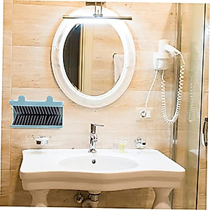 UKCOCO Hair Catcher Hair Shower Catcher Bathroom Hair Hair Grabber for Shower Wall Shower Catcher for Hair Bathroom Hair Collector Bathtub Accessories Hair Collector for Bathroom, 7.5X4.1X3.2CM, Blue