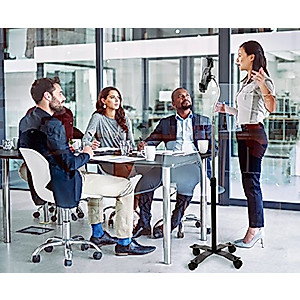 Gooseneck Floor Stand – CTA’s Compact, Adjustable Gooseneck with Swivel Casters for iPad 7th/ 8th/ 9th Gen 10.2”, iPad Air 4, 12.9”, Surface Pro, Zebra & Other 7-13” Tablets (PAD-CGS)