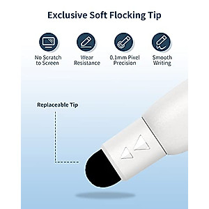 Metapen X1 Universal Stylus Pen for Touch Screens, 2-1 Retractable Pointer & Stylus with Special Flocking Tip, High Precision & Soft, Stylus Pen for iPad/iPhone/Android/Tablets/Samsung/HP/Kindle