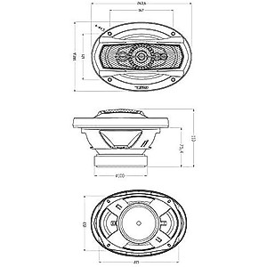 DS18 SLC-N69X Coaxial Speaker - 6x9, 4-Way Speaker, 260W Max Power, 65W RMS, Woofer, Midrange, and Tweeters in one, Removable Cover Included - Select Speakers Provide Undiscovered Value - 2 Speakers
