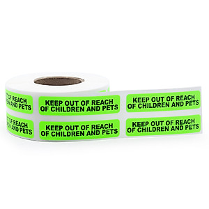 LabelValue.com | Keep Out of Reach of Children and Pets Medical Healthcare Labels - 500 Labels Per Roll