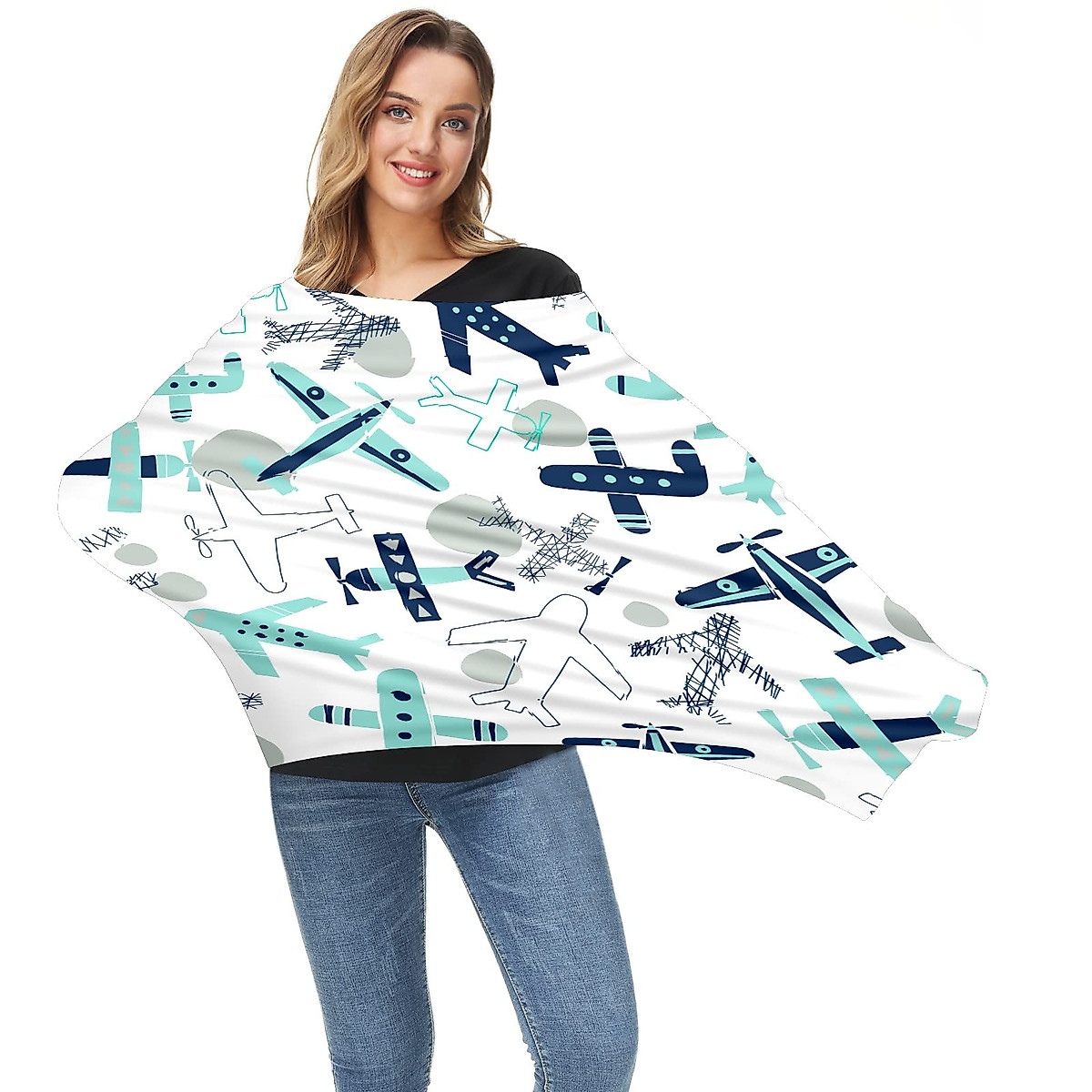 Baby Car Seat Stroller Covers Classic Glen Plaid Nursing Cover Breastfeeding Scarf Soft Breathable Stretchy Coverage Carseat Canopy Cover for Boys and Girls Multi Use for Baby Shower